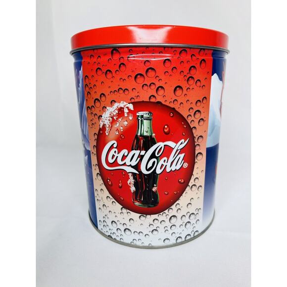 Coca Cola | Accessories | Tin Coca Cola Coke Christmas Canister Lid ...